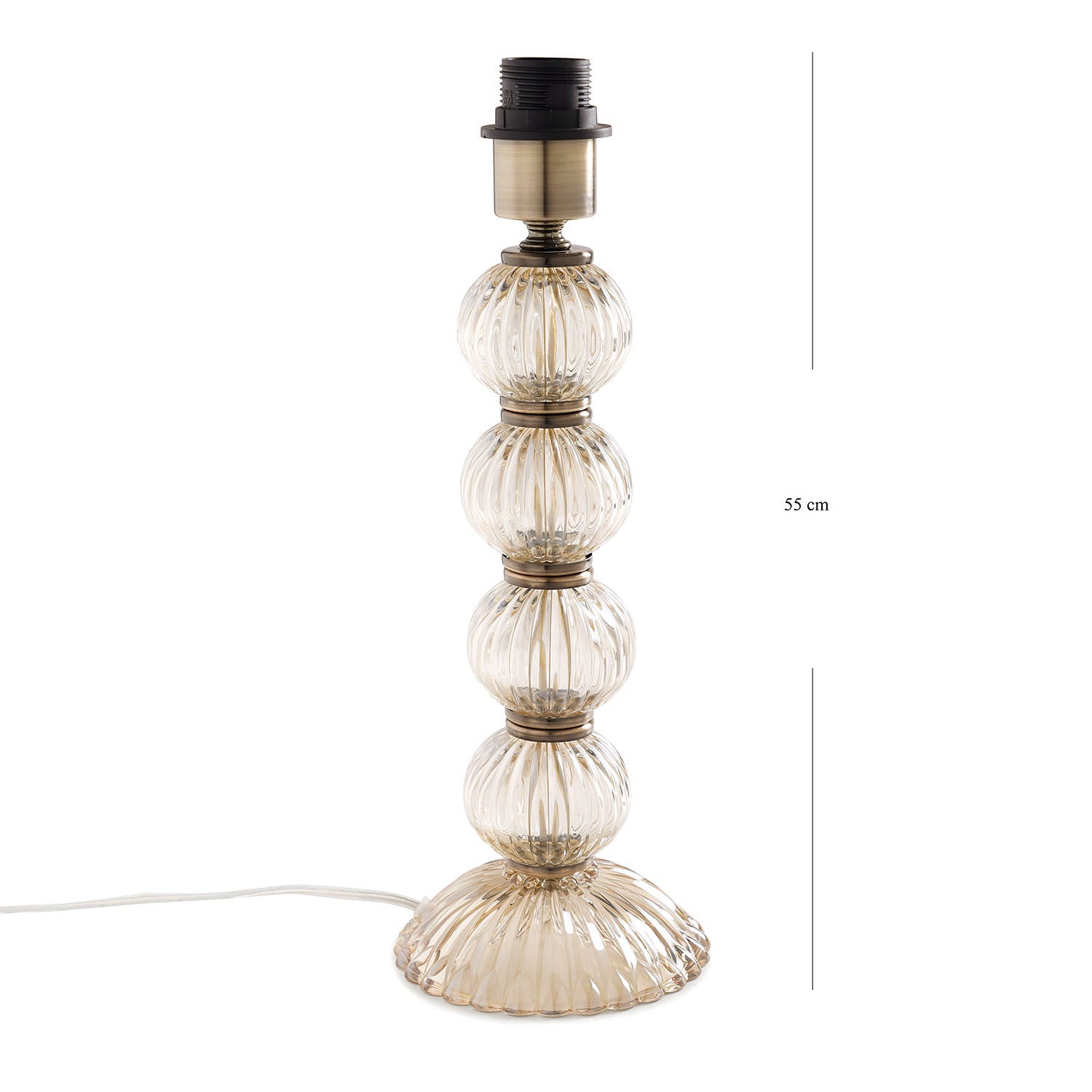 Shop Gold Four Ball Glass Table Lamp Stand (without shade) - at Best ...