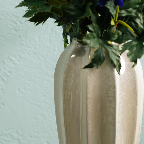 Shop Ivory Pearl Finish Ceramic Vase - Large - at Best Price Online in ...