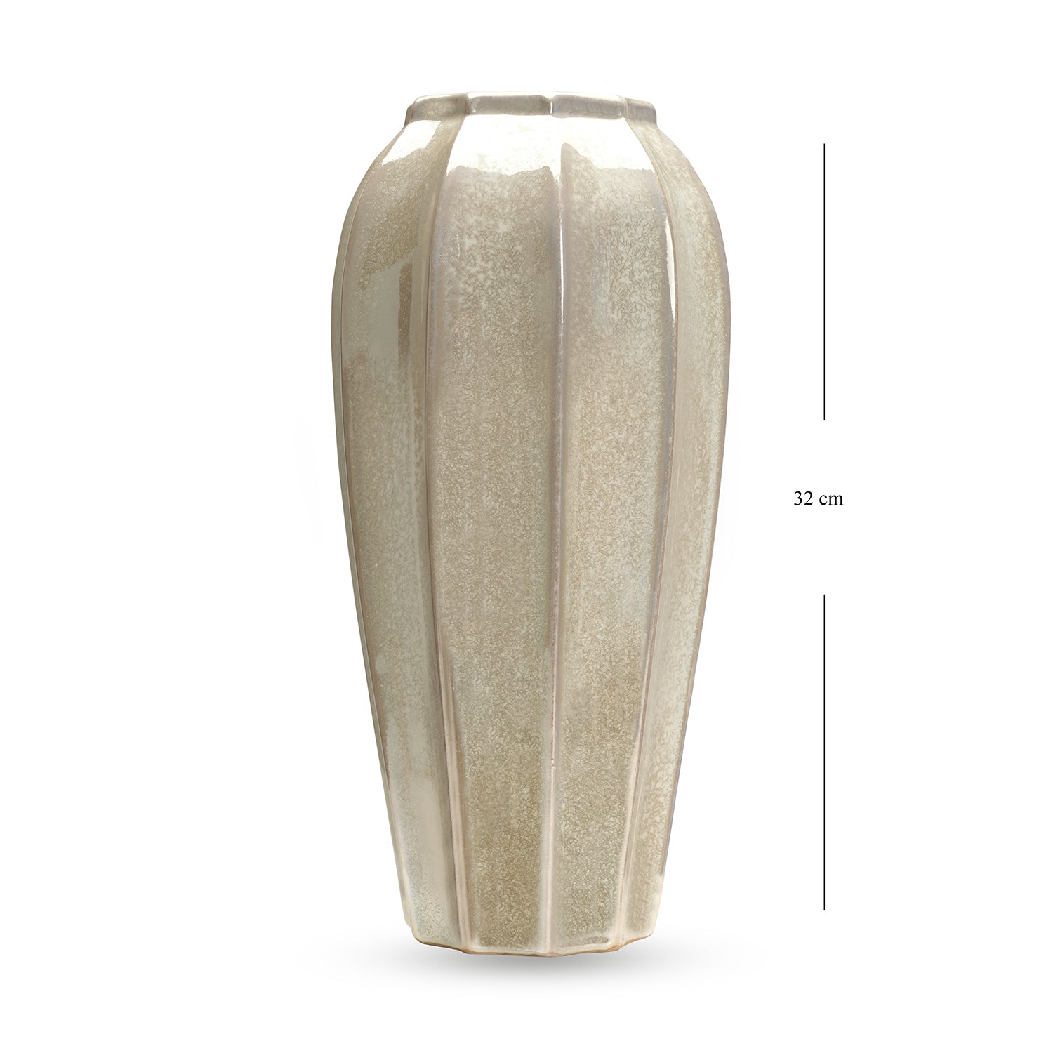 Shop Ivory Pearl Finish Ceramic Vase - Large - at Best Price Online in ...