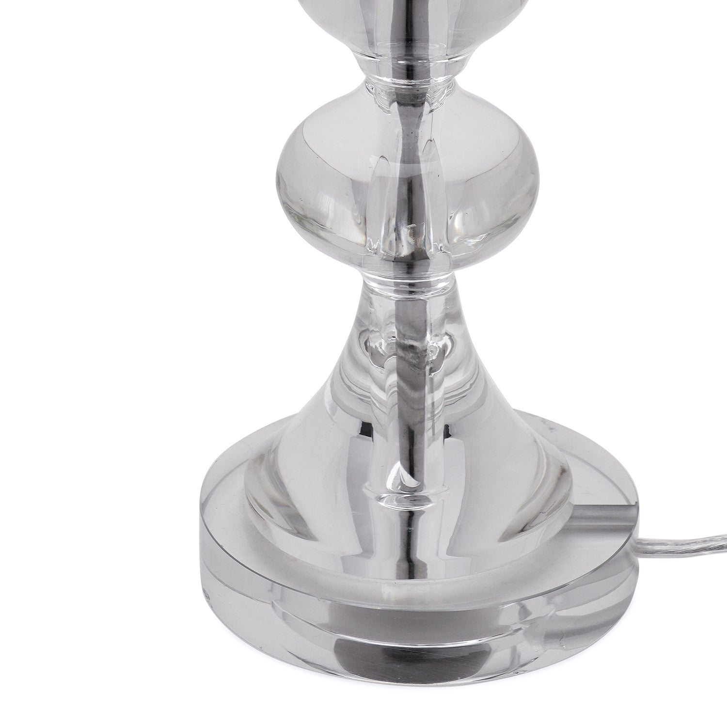 Shop Clear Three Ball Crystal Table Lamp Stand (without shade) - at ...