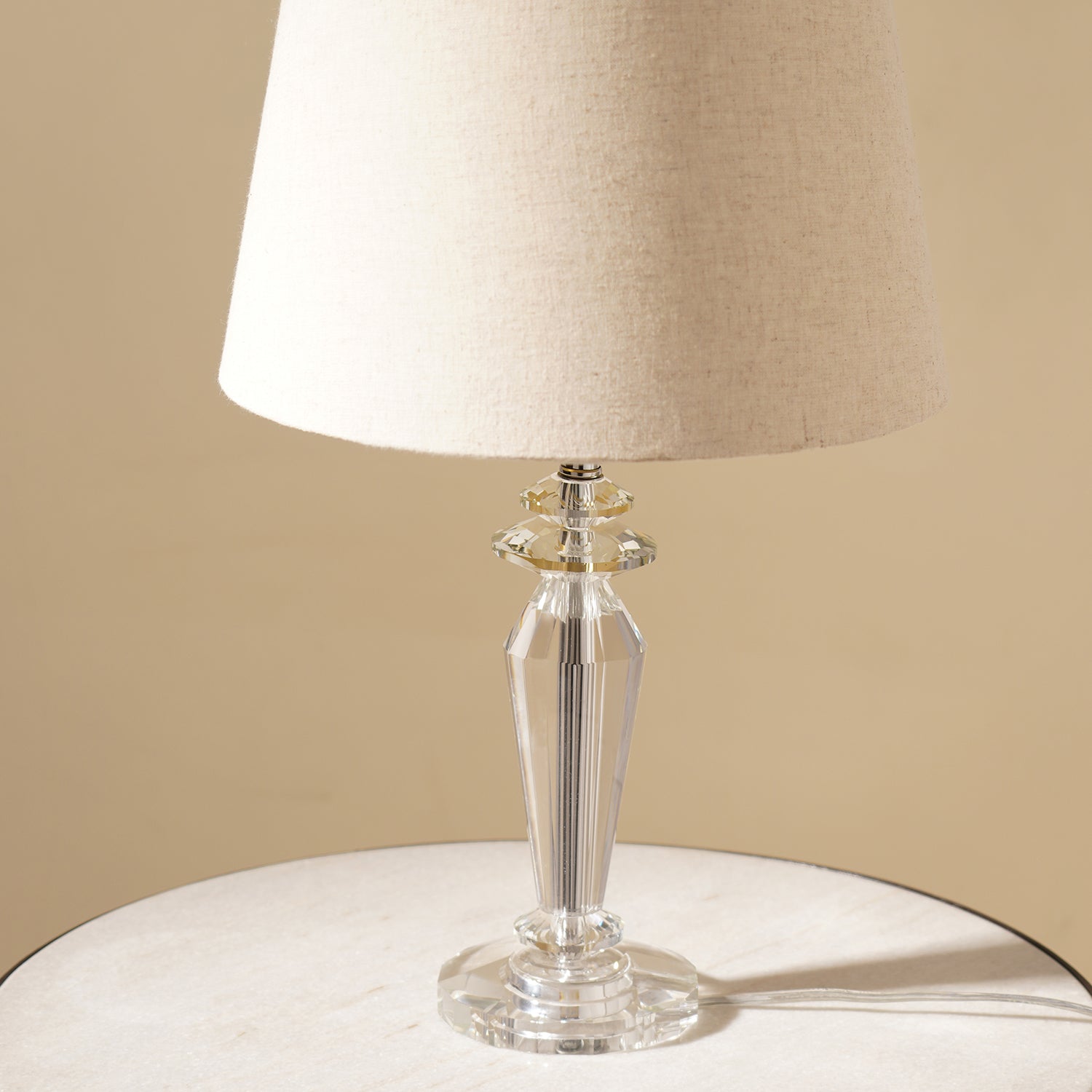 Shop Clear Kite Shaped Crystal Table Lamp Stand (without shade) - at ...