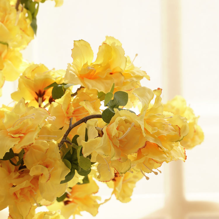 Shop Yellow Azalea Faux Flower Stem Single - at Best Price Online in India