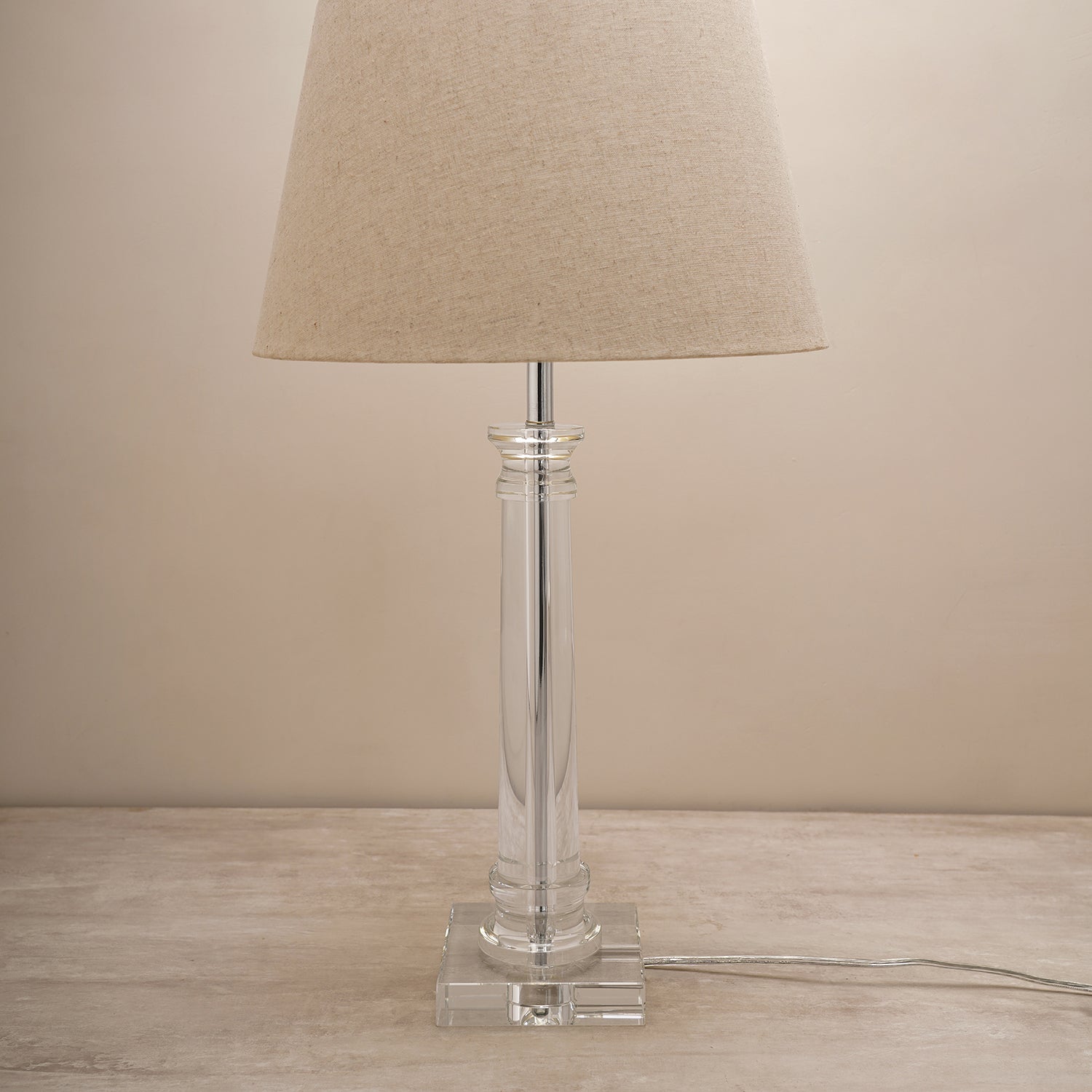 Shop Clear Linear Crystal Table Lamp Stand - Large (without shade) - at ...