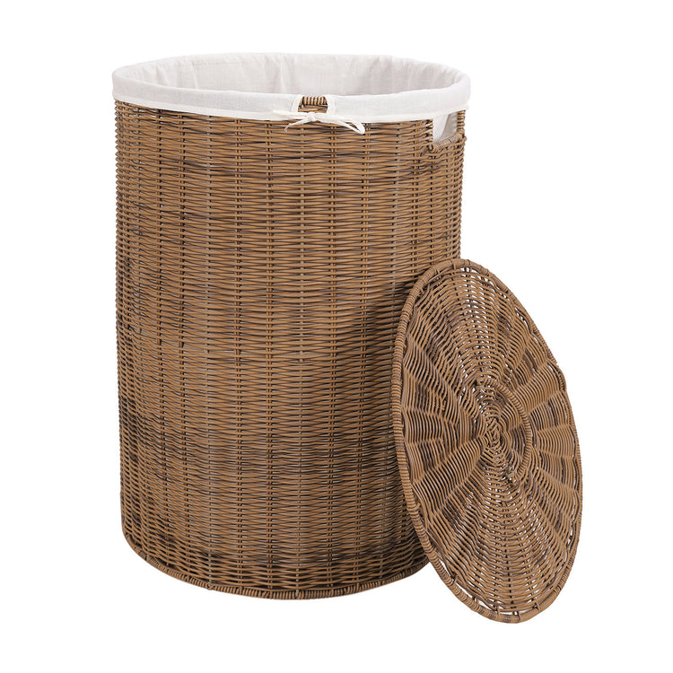 Shop Natural Round Heather Wicker Bin with Lid - at Best Price Online ...