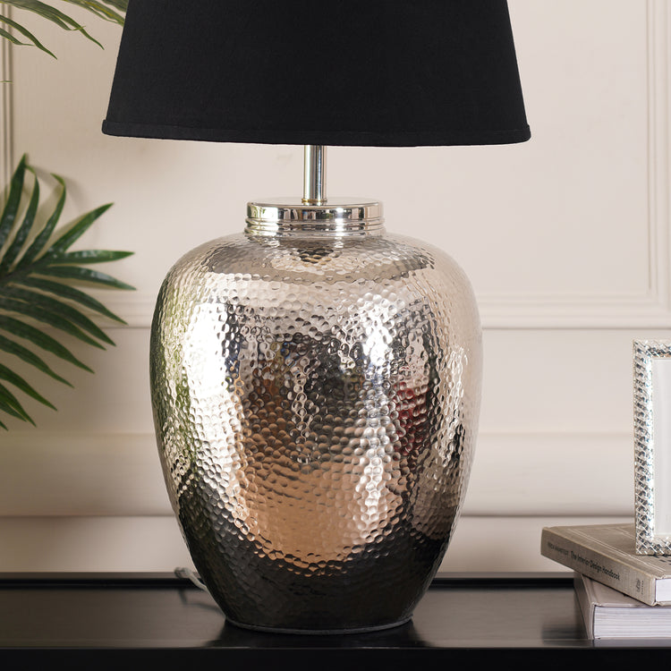 Shop Silver Metal Table Lamp Stand Large (without shade) - at Best ...