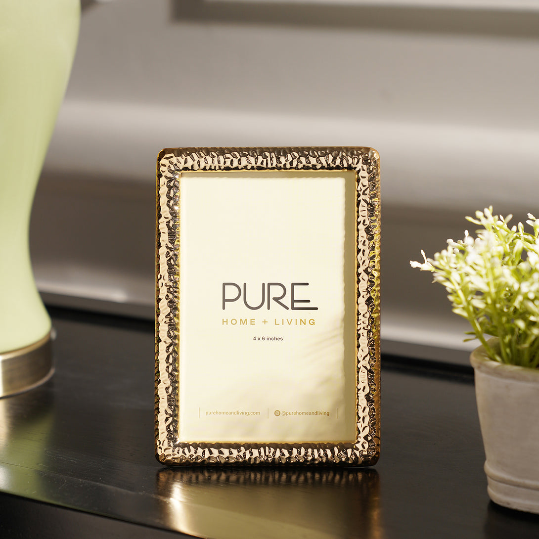 Shop Gold Plated Hammered Metal Frame - Small - at Best Price Online in ...