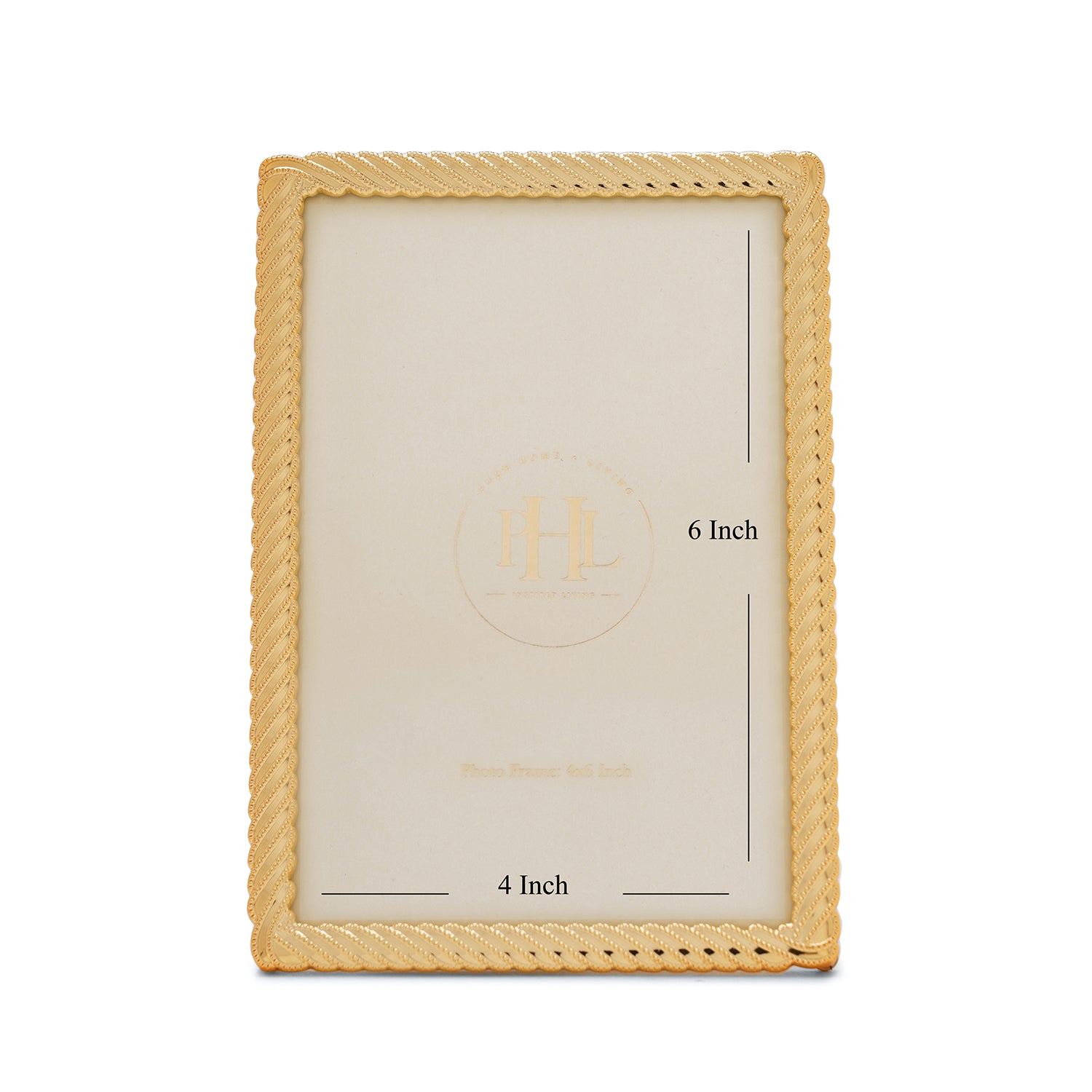 Shop Gold Plated Diagonal Twisted Metal Photo Frame - Small - at Best ...