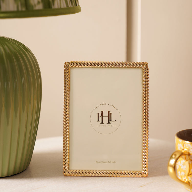 Shop Gold Plated Diagonal Twisted Metal Photo Frame - Medium - at Best ...