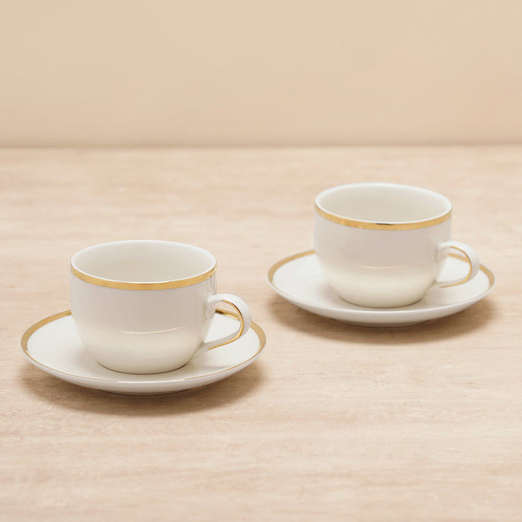 Shop Set Of 2 Classic Gold Line Tea Cup & Saucer - at Best Price Online ...