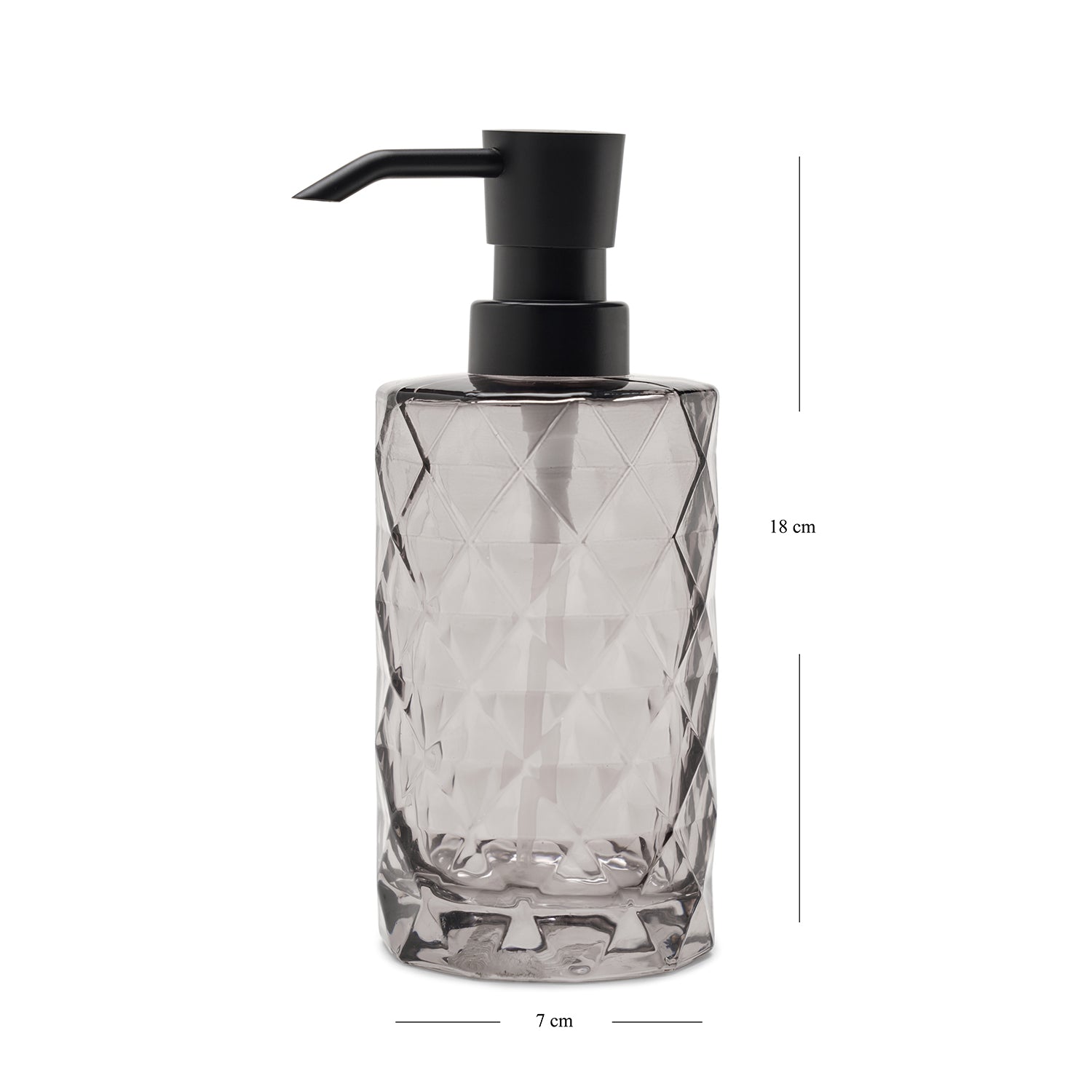 Shop Black Prism Texture Glass Soap Dispenser - at Best Price Online in ...