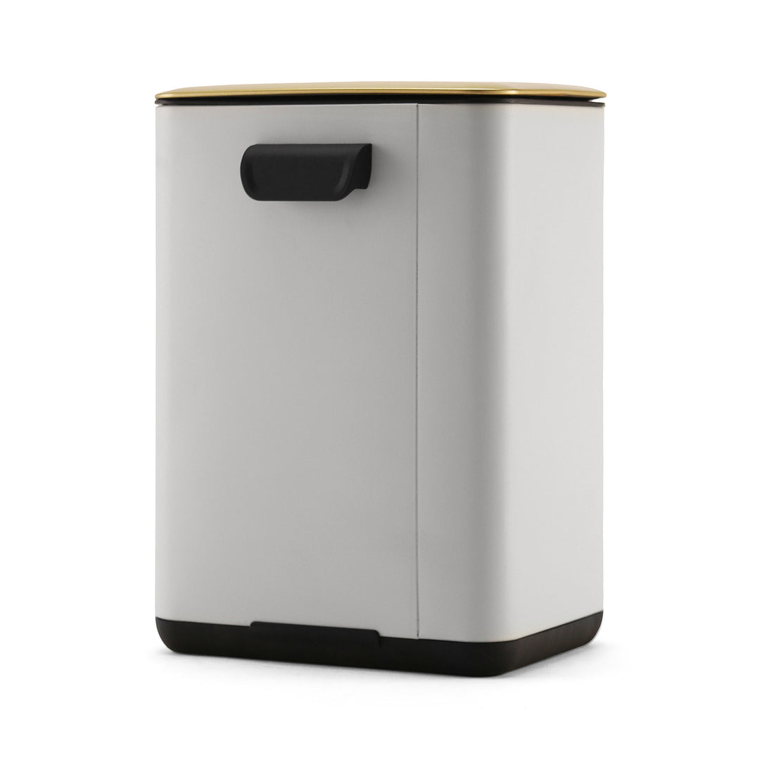 Shop White Iron Pedal Rectangular Dustbin With Lid - Large - at Best ...