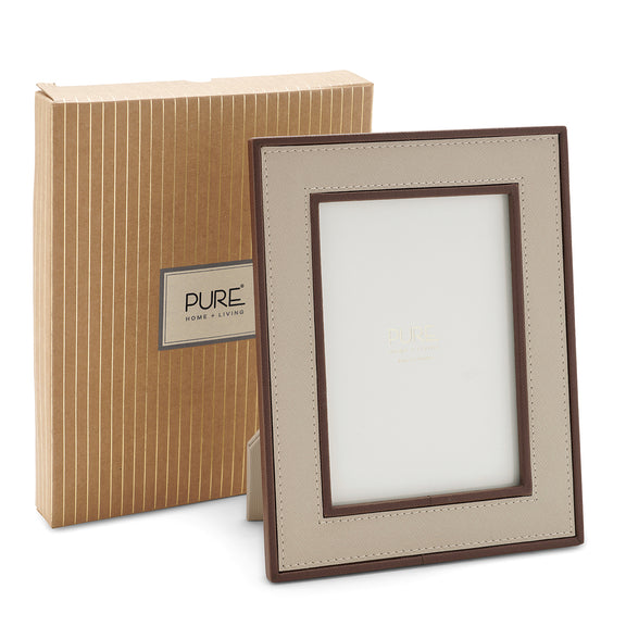 Shop Beige Faux Leather Photo Frame - Large - at Best Price Online in India