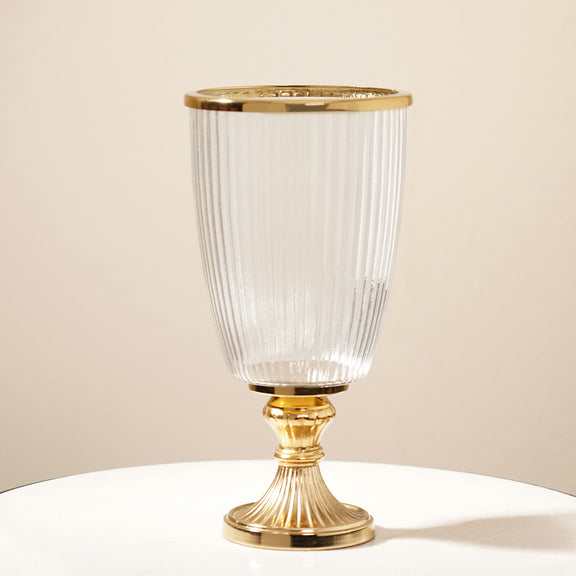 Shop Clear Ribbed Glass Hurricane - Large - at Best Price Online in India