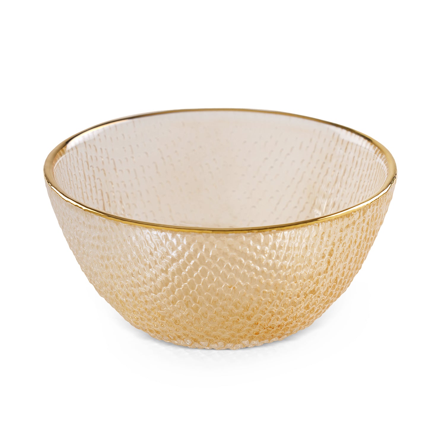 Shop Set Of 2 Gold Fizz Textured Small Glass Bowls - at Best Price ...