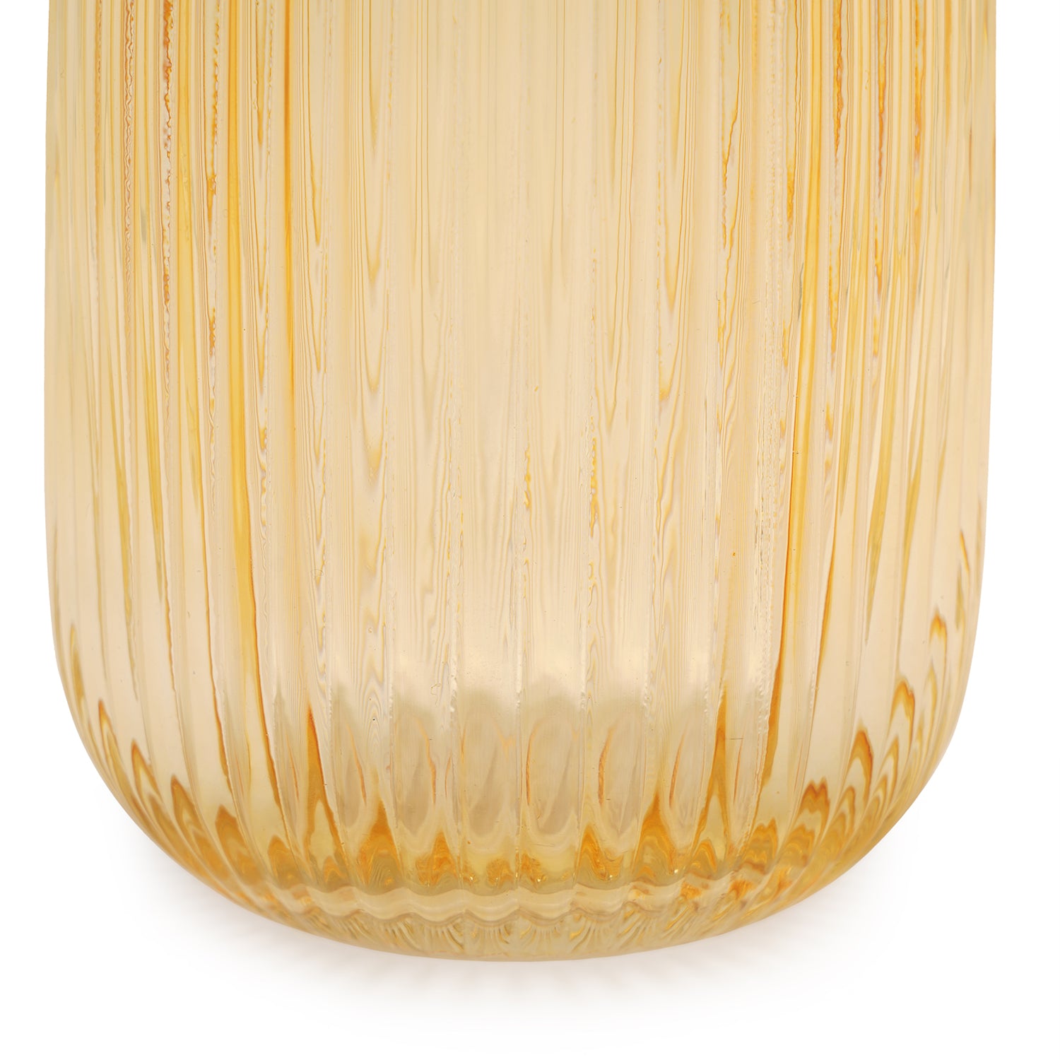 Shop Light Brown Ribbed Glass Vase - Large - at Best Price Online in India