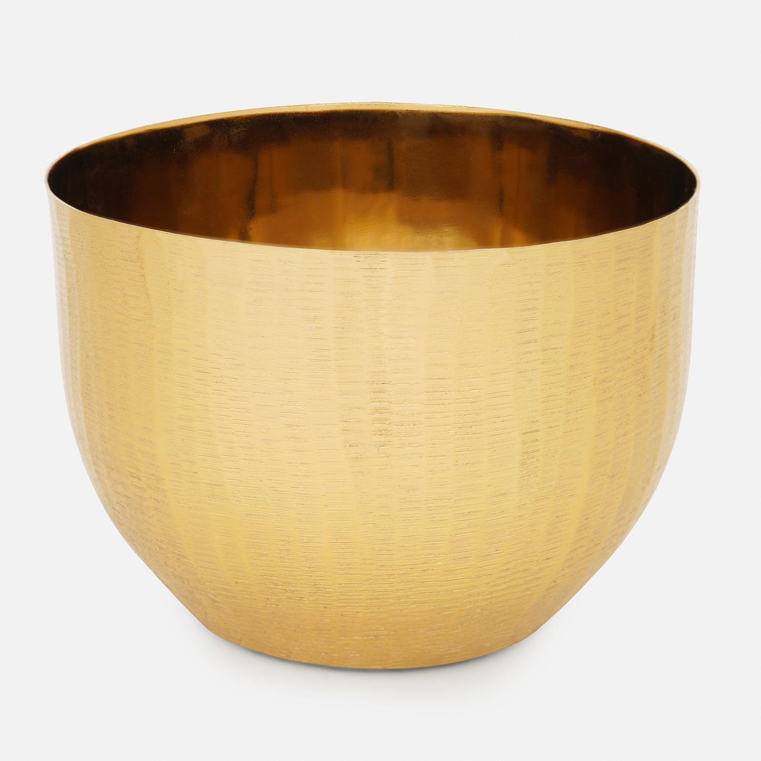Shop Gold Metal Textured Round Bowl - Large - at Best Price Online in India
