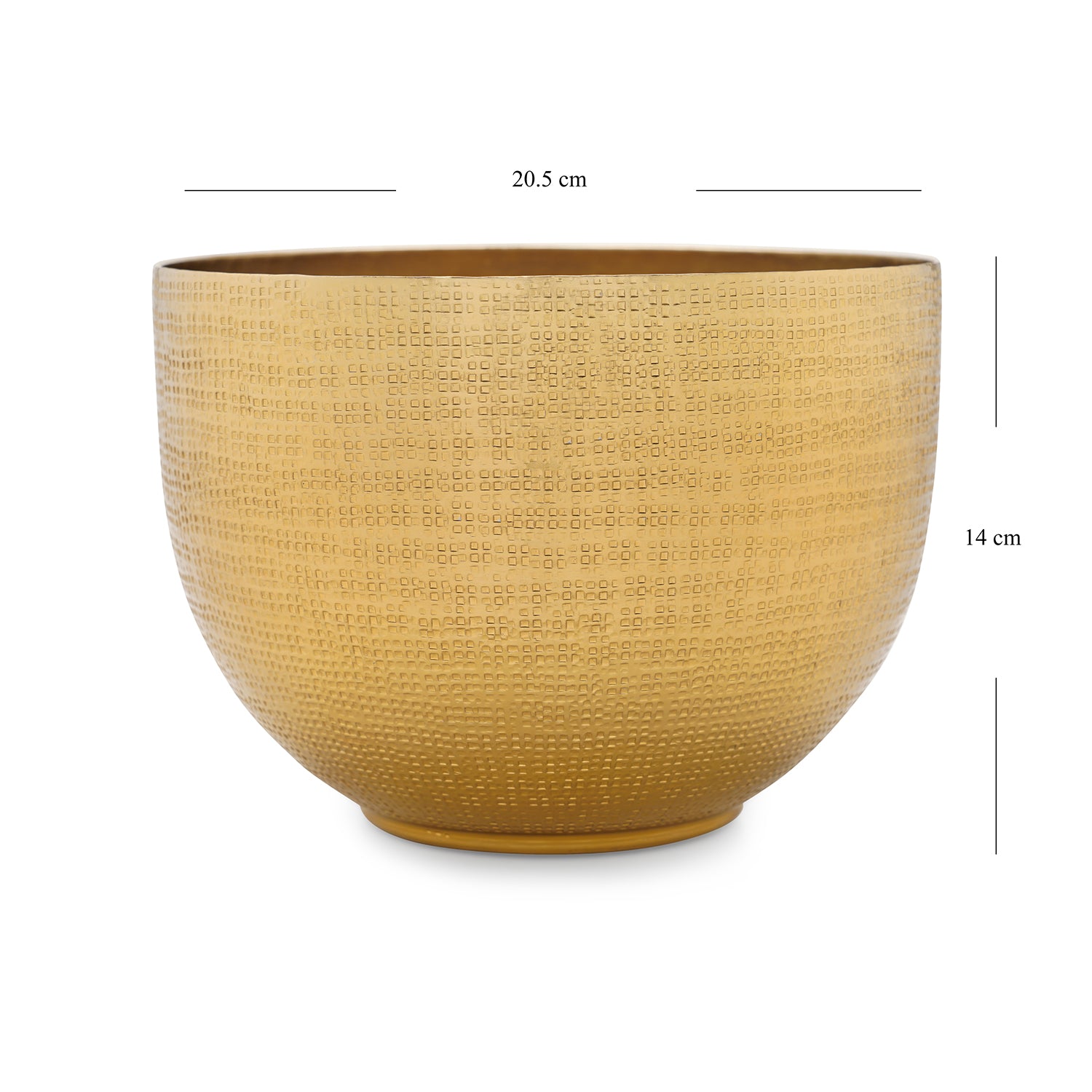 Shop Gold Hammered Round Decorative Metal Bowl - Large - at Best Price ...