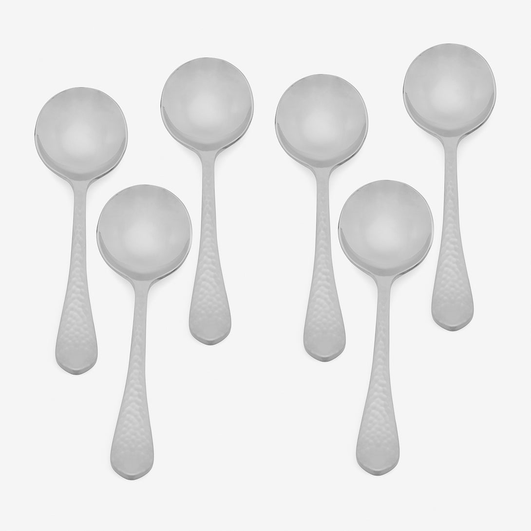 Shop Set Of 6 Silver Stainless Steel Soup Spoons At Best Price Online