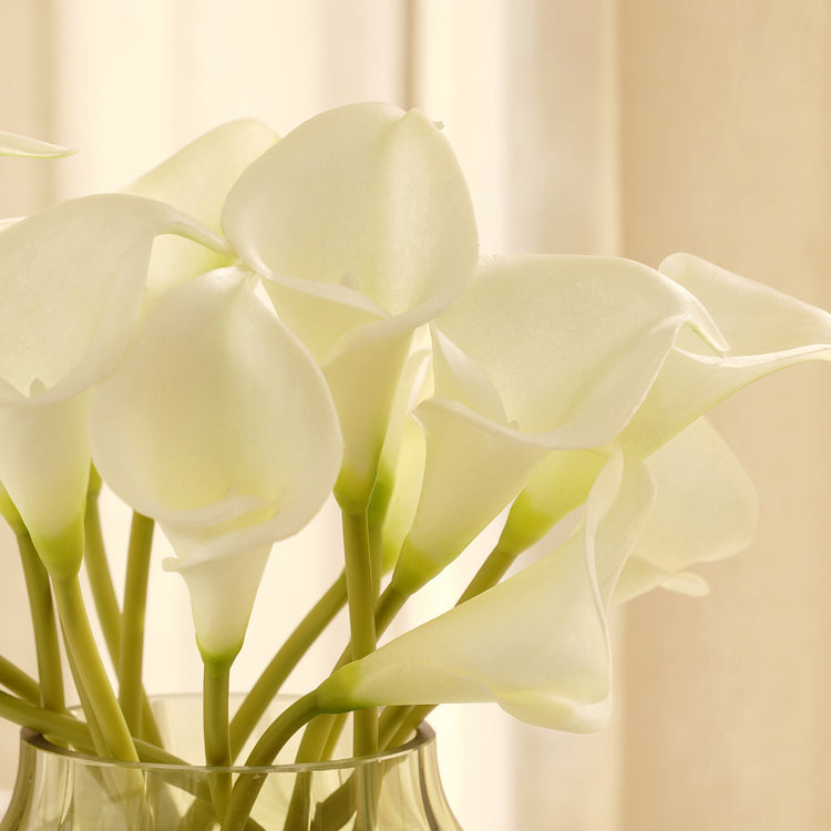 Ivory Calla Lily Artificial Flower Stem - Single