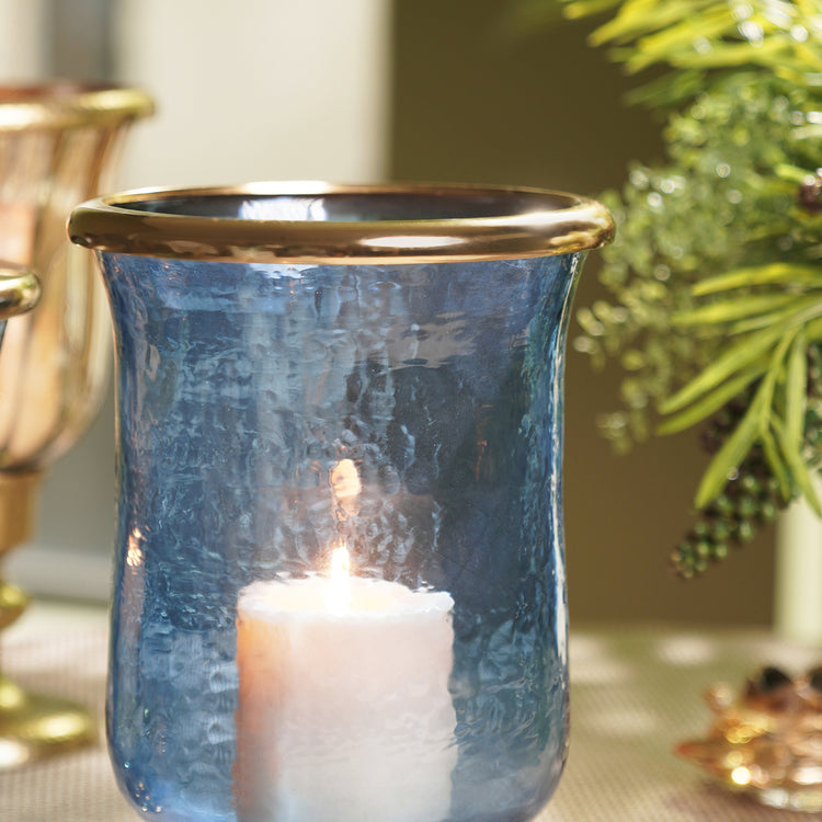Shop Blue Textured Hurricane with Stand - Large - at Best Price Online ...