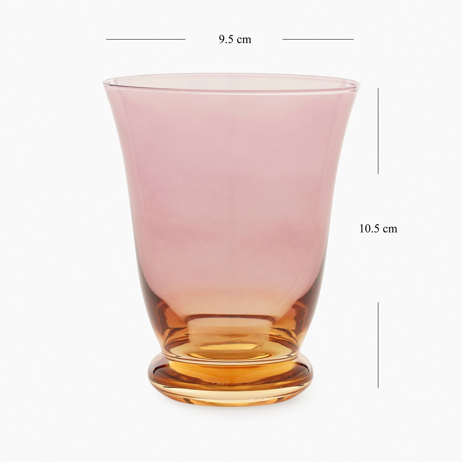 Shop Set Of 2 Amber Ombre Swirl Shaped Drinking Glasses - at Best Price ...