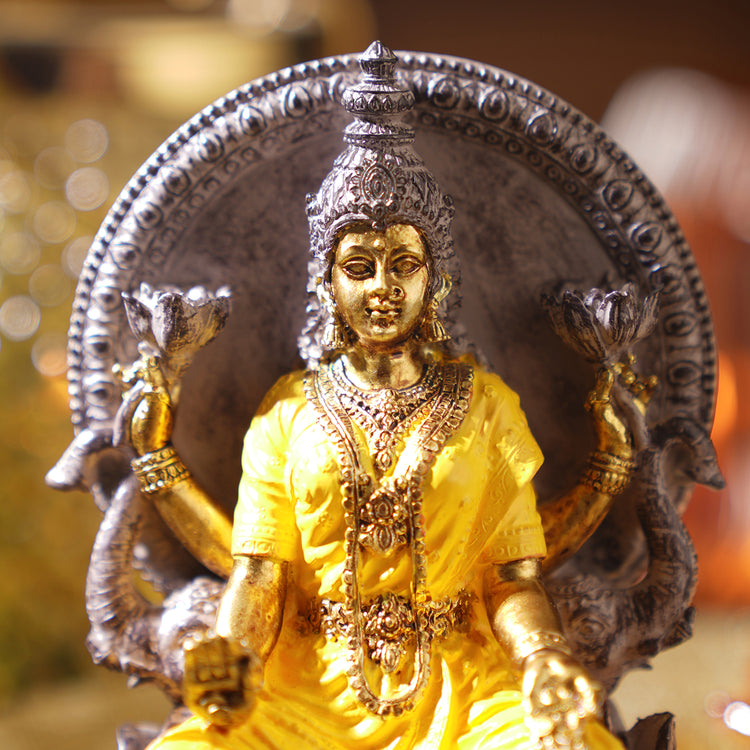 Shop Yellow Goddess Lakshmi Idol - at Best Price Online in India