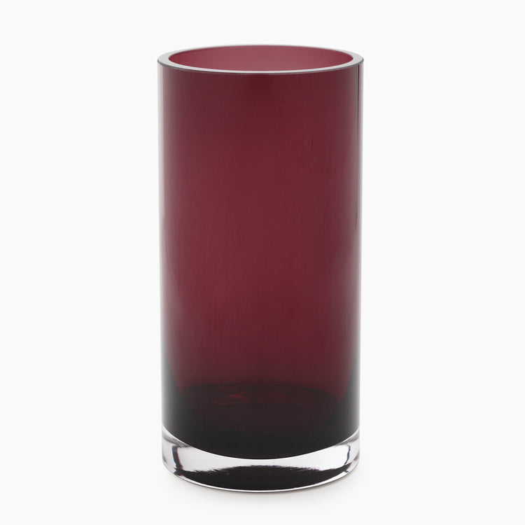 Shop Dark Red Glass Cylindrical Vase - Large - at Best Price Online in ...