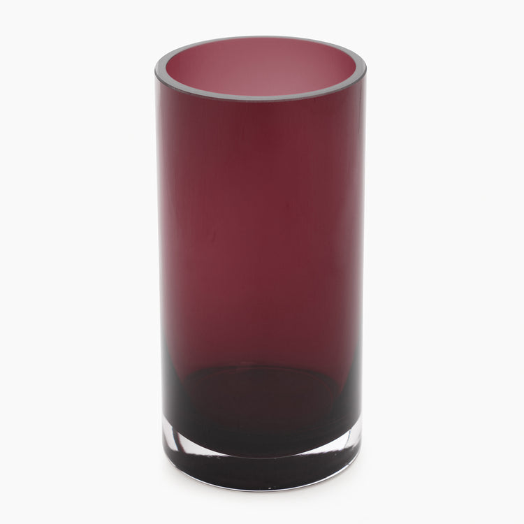 Shop Dark Red Glass Cylindrical Vase - Large - at Best Price Online in ...