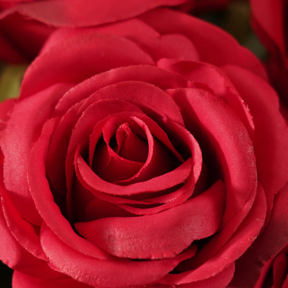 Red Artificial Rose Bunch Spray - Single