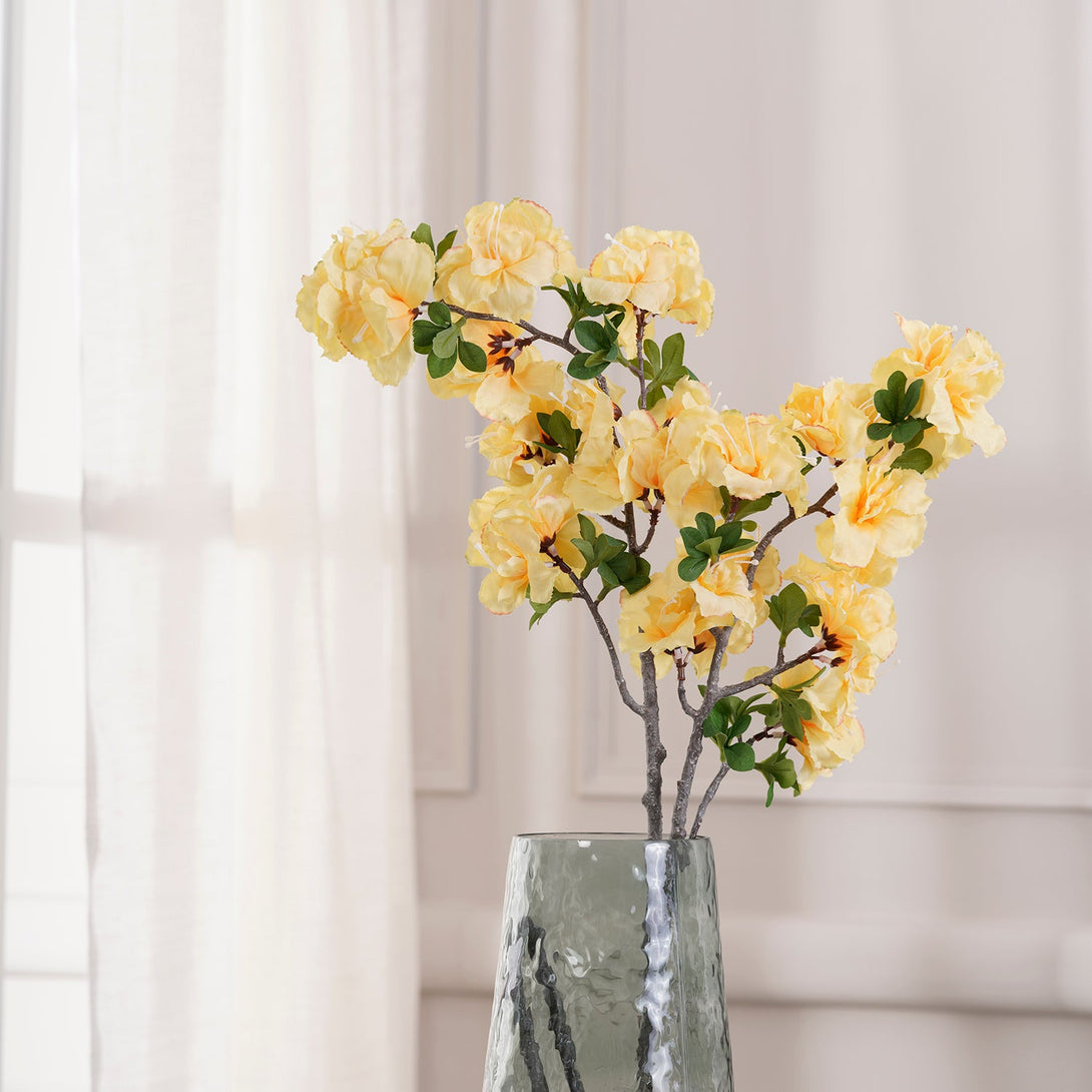 Shop Yellow Azalea Faux Flower Stem Single - at Best Price Online in India