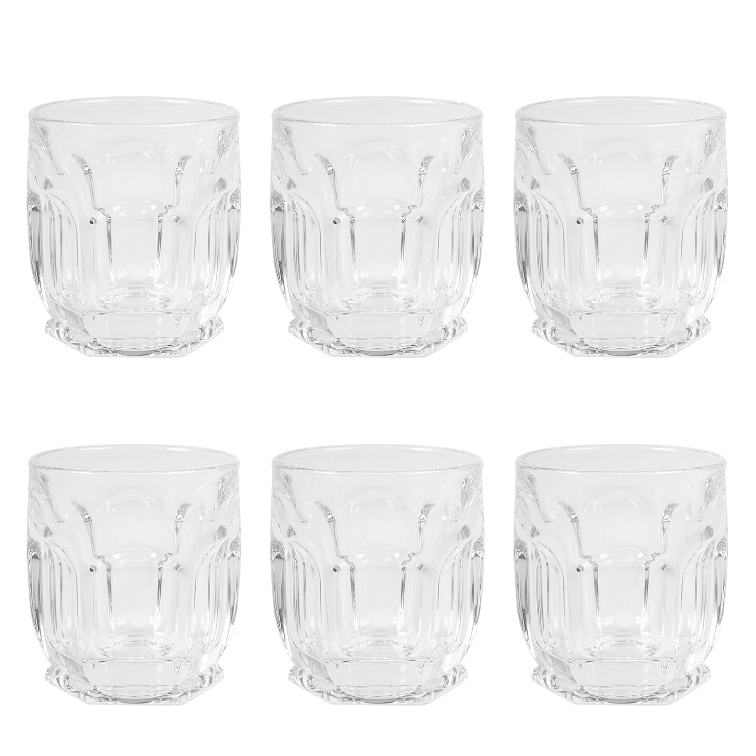 Shop Set Of 6 Transparent Clear Safari Glass Tumbler - at Best Price ...