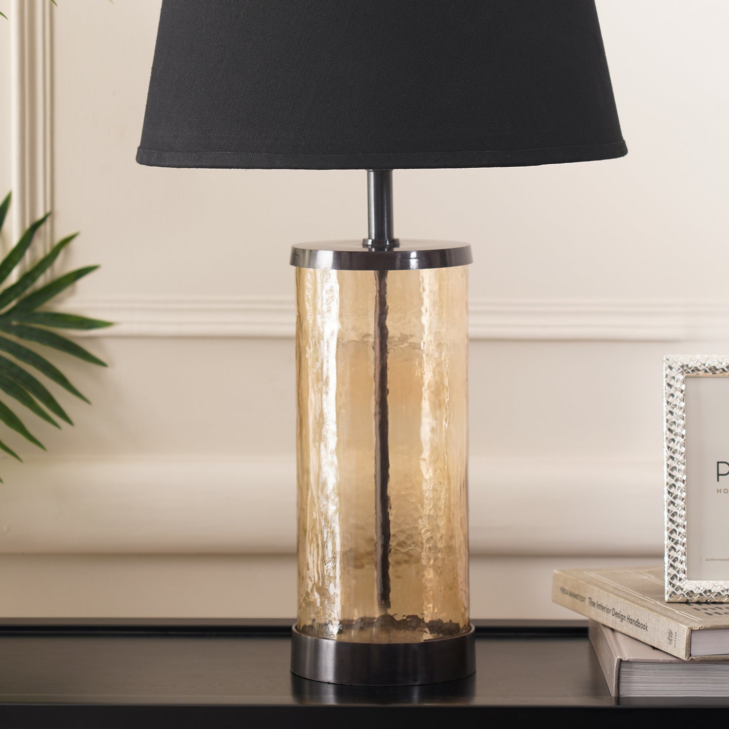 Shop Brown Textured Glass Lamp Stand (without shade) - at Best Price ...