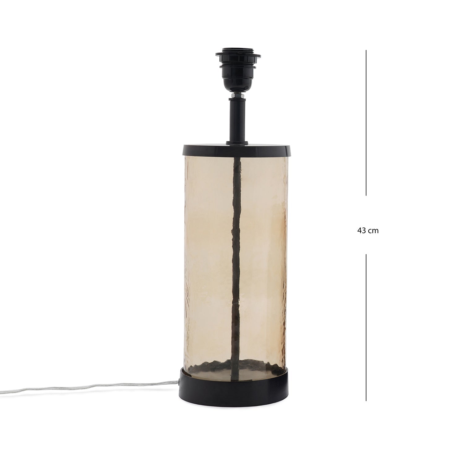 Shop Brown Textured Glass Lamp Stand (without shade) - at Best Price ...