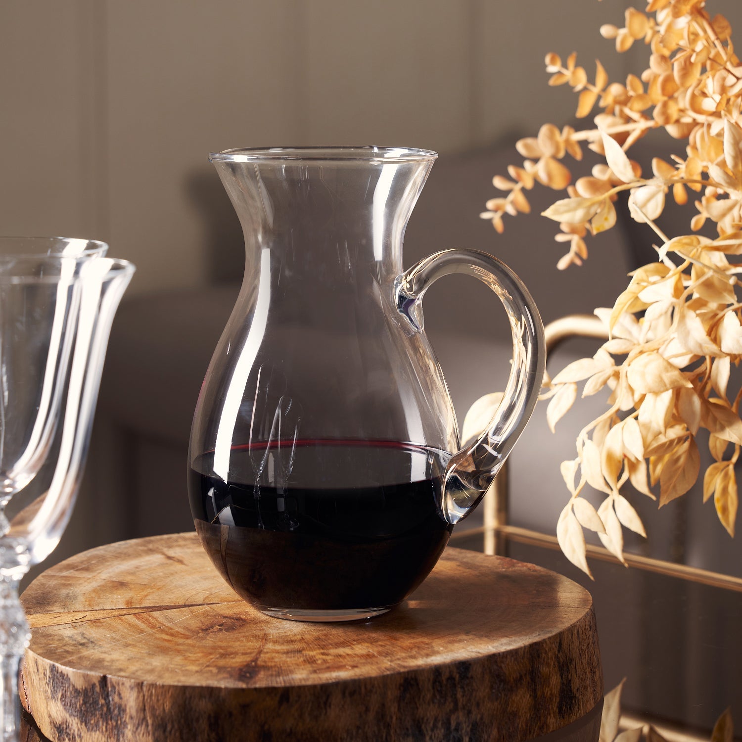 Crystal Clear Pitcher With Handle