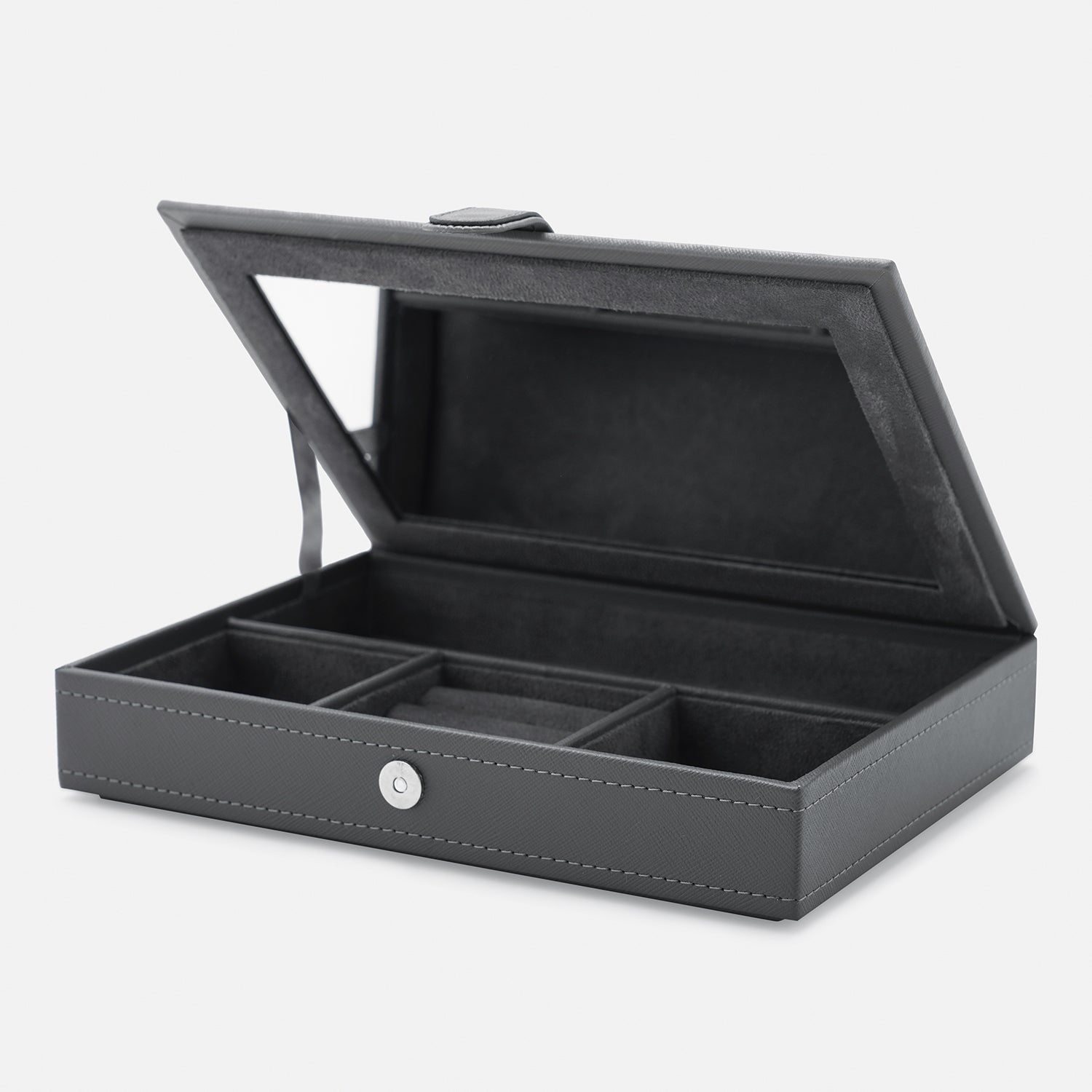 Shop Grey Faux Leather Jewellery Box - at Best Price Online in India