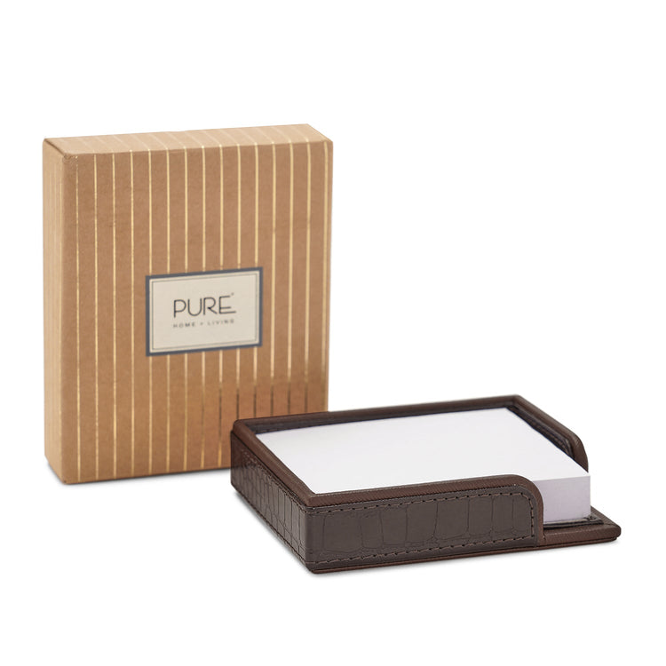 Shop Brown Faux Leather Notepad Holder - at Best Price Online in India