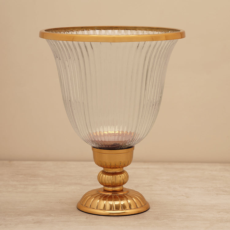 Shop Clear Ribbed Glass Hurricane - at Best Price Online in India