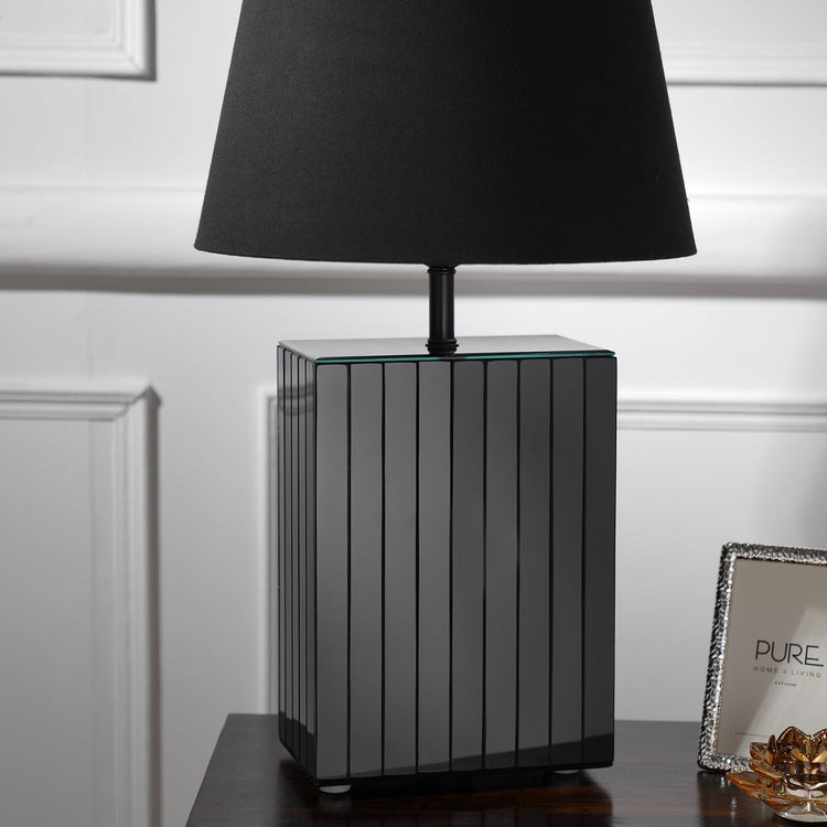 Shop Black Glass Rectangle Table Lamp Stand (without shade) - at Best ...